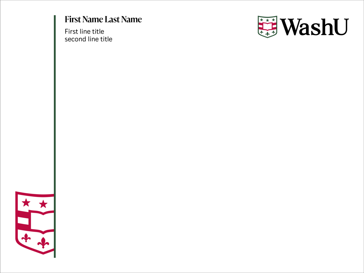 Order WashU stationery | University Marketing & Communications